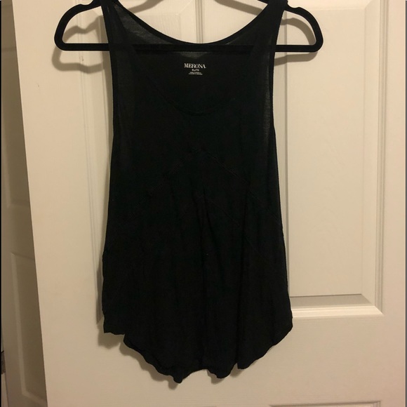 Merona | Tops | Black Tank With Cutout Detail | Poshmark